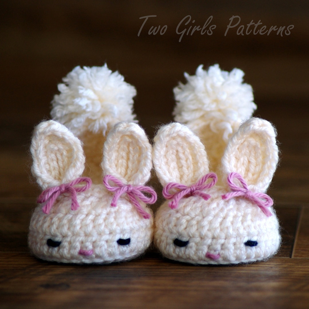 CROCHET PATTERN #204 Baby Booties Bunny Slipper - Instant Download ...