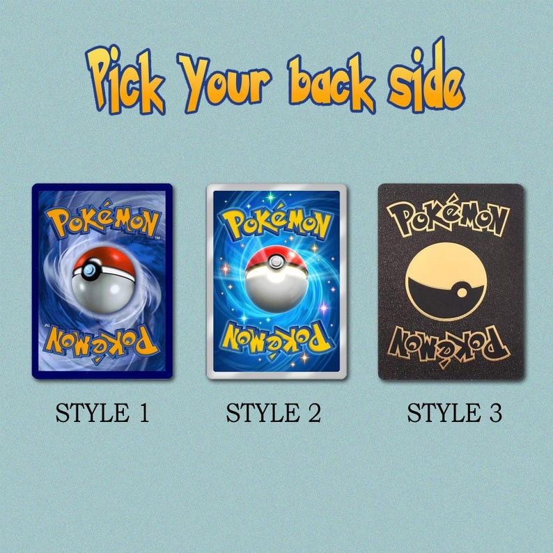 Custom Poke Card Inspired Collectible Gift, Custom Poke Cards ...