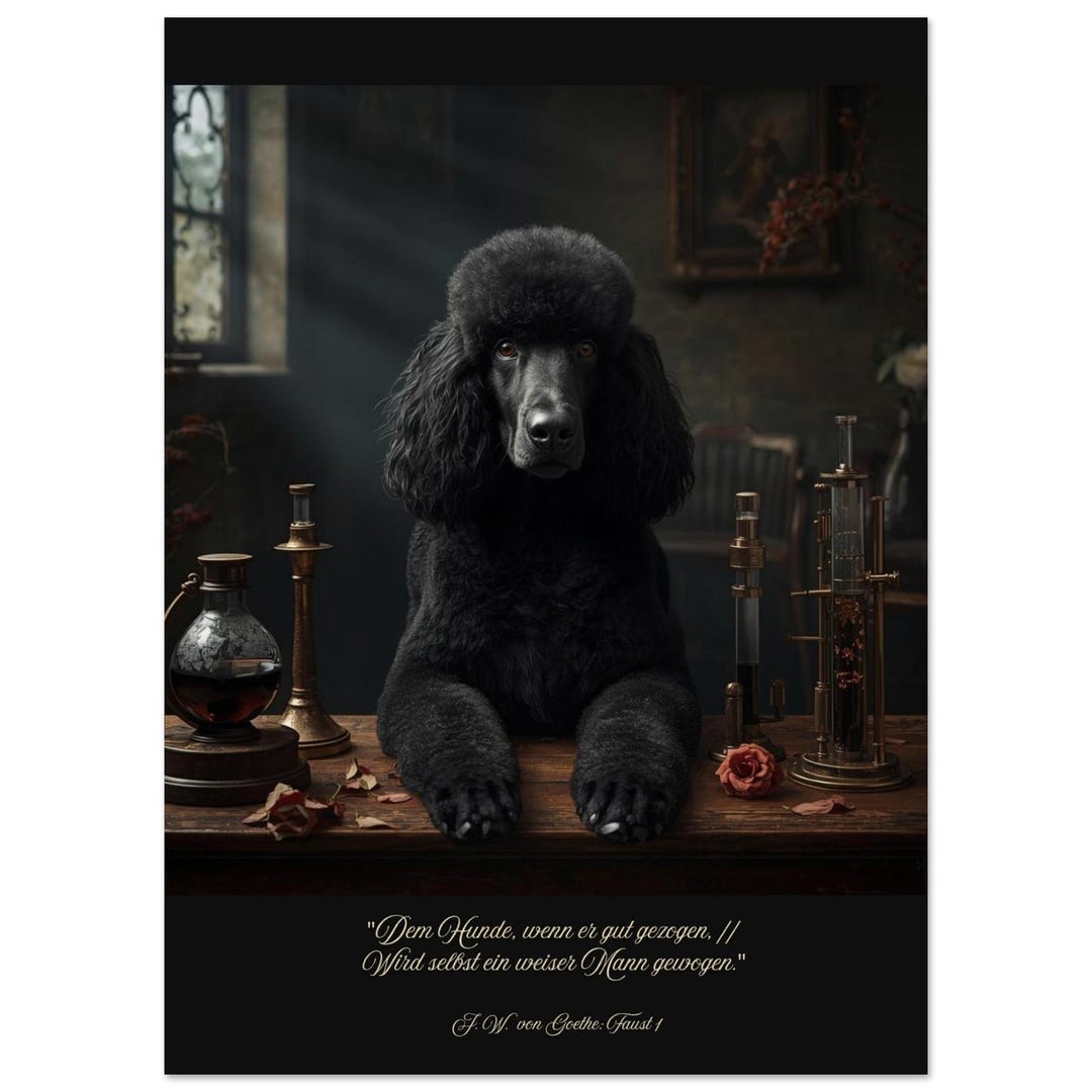 Poster Faust I Poodle Mephisto in the Study to the Dog, If He is Well ...