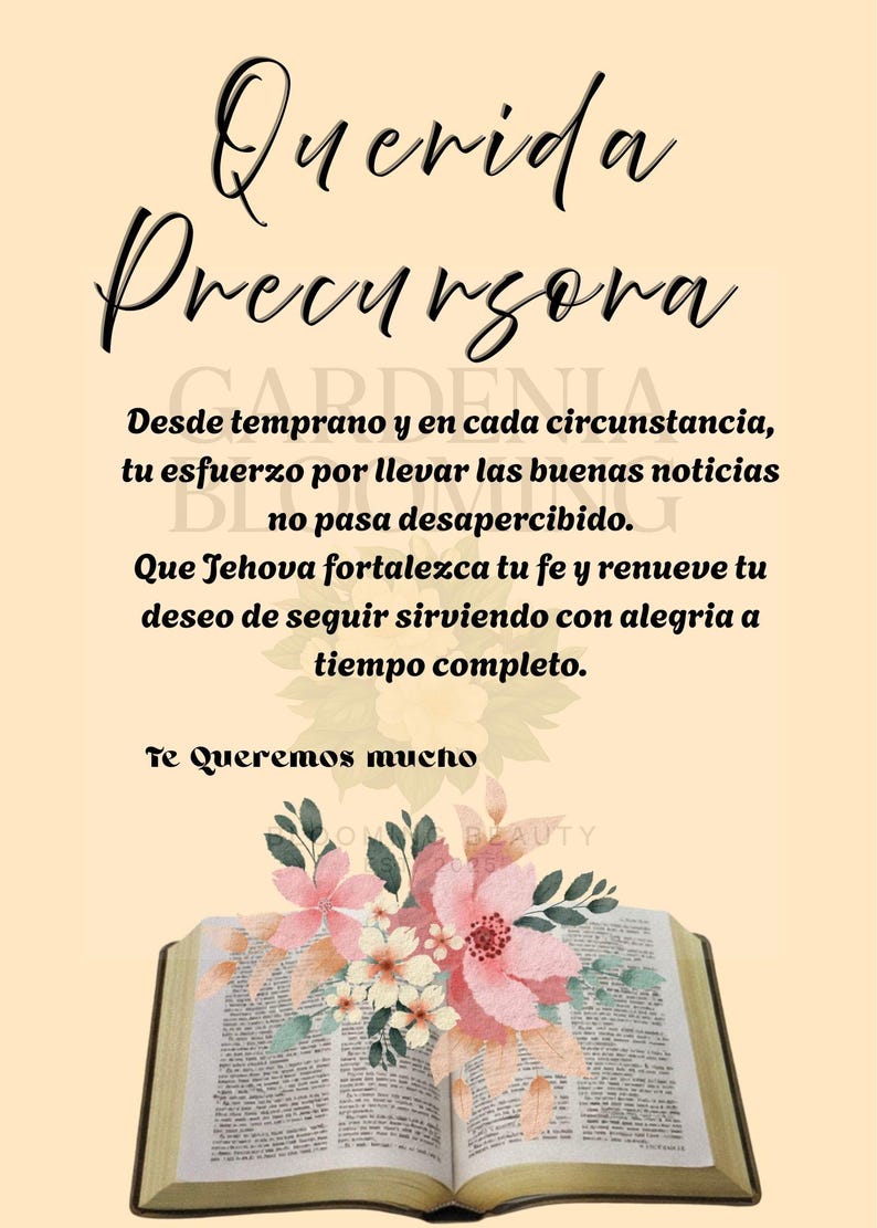 Jw Tarjeta De Aprecio a Precursores - Etsy