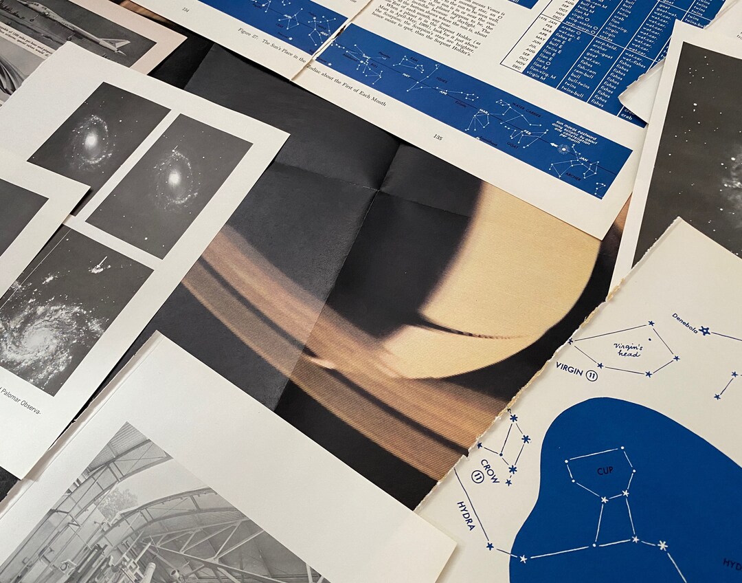 1/8 Lb Bundle of Space and Astronomy Pages / Stars Planets - Etsy