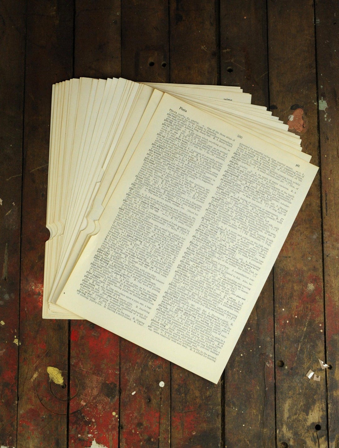 1/8 Pound of Salvaged Vintage Dictionary Pages - Uniform Bulk Product ...