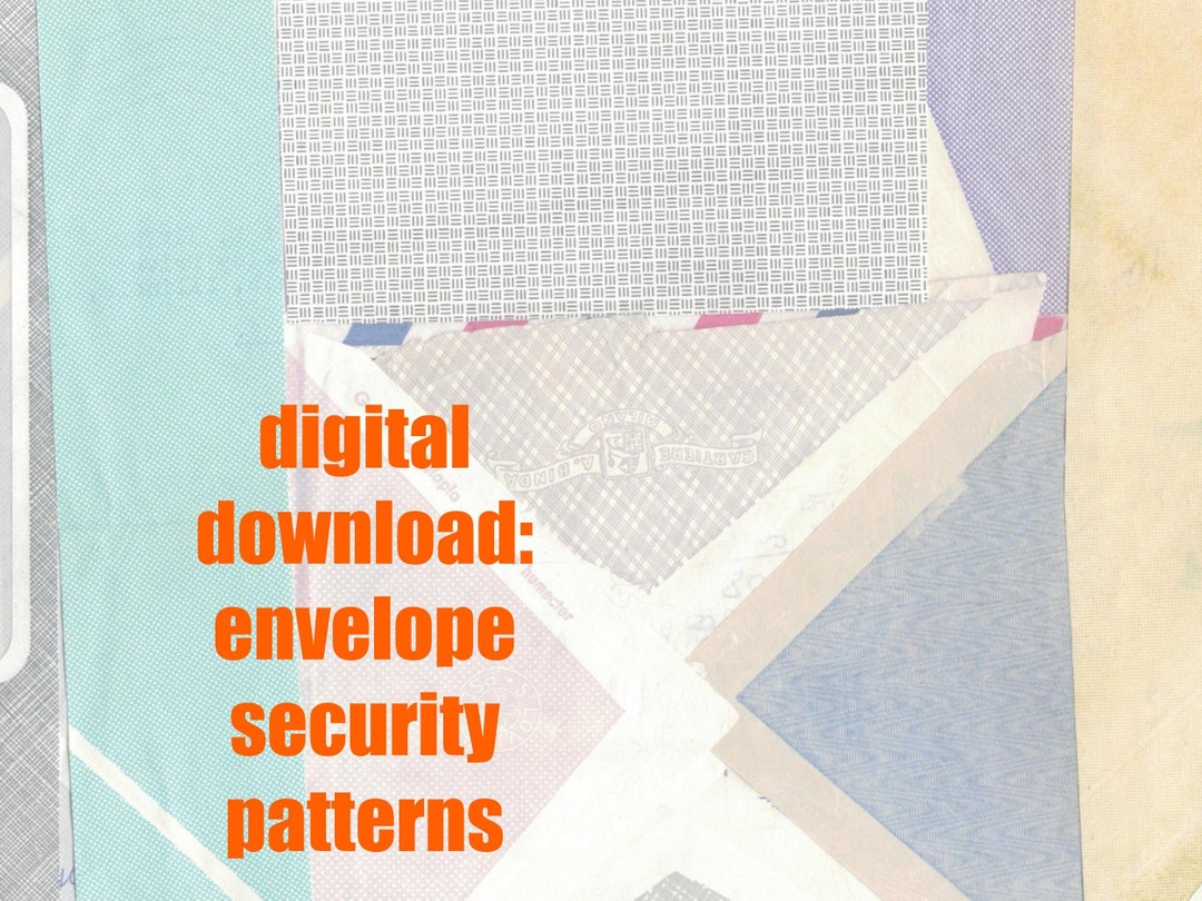 Digital Download: Vintage Envelope Security Patterns / Instant Access ...