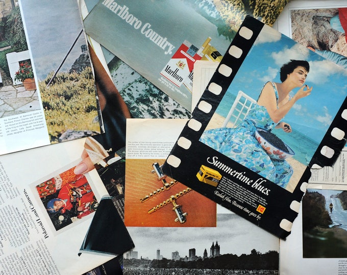 1/8 Lb of Vintage Magazine Pages 1930s-early 90s Ephemera With Photos ...