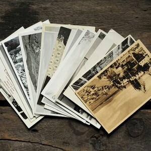 Random Assortment of 12 Black and White Vintage Postcards Some Used ...