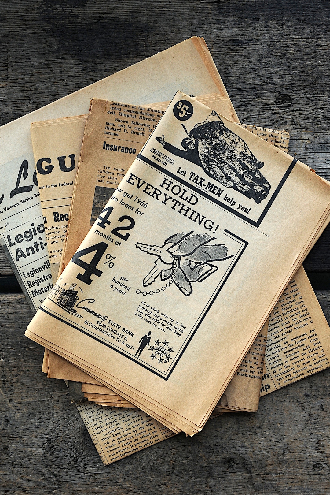 1/4 Lb of Vintage Newspapers 1930s-1980s Papers / Vintage Newsprint ...