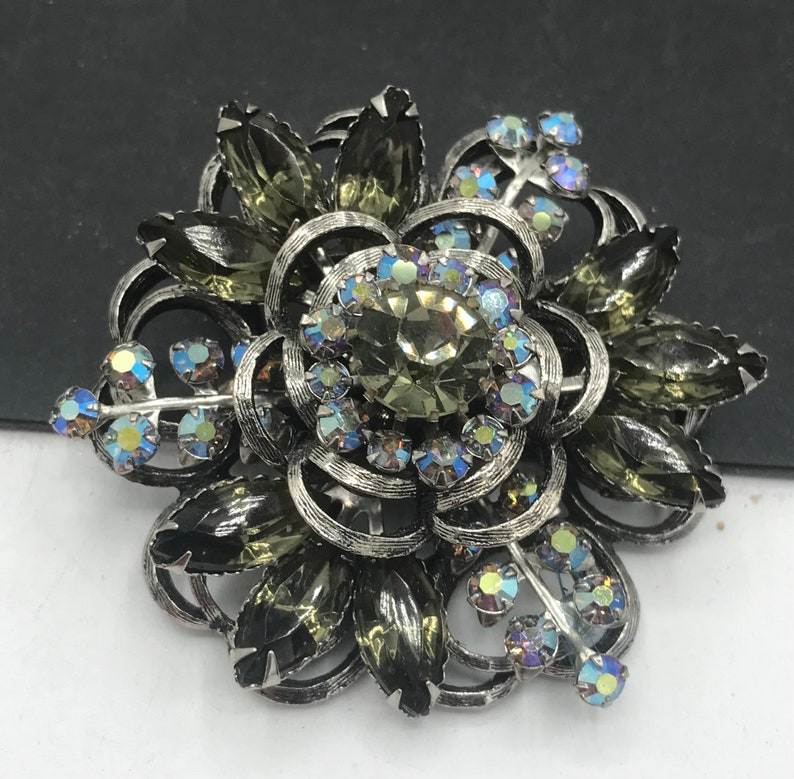 Selini Designer Signed Jewelry, Vintage Rhinestone Brooch, Collectible ...