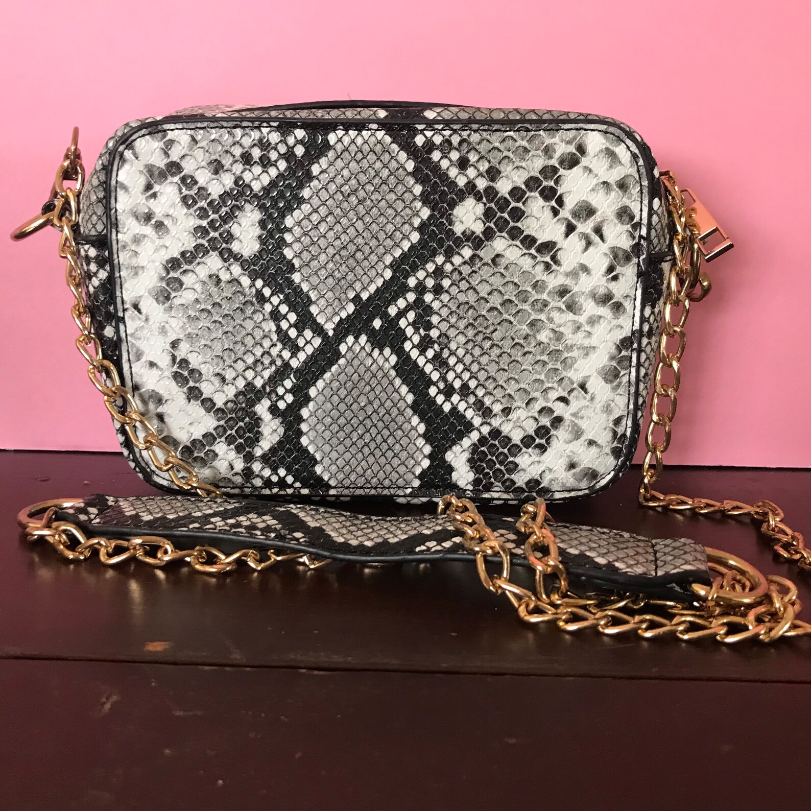 Cute Vintage Clutch Purse Animal Snake Skin Print Shiny - Etsy