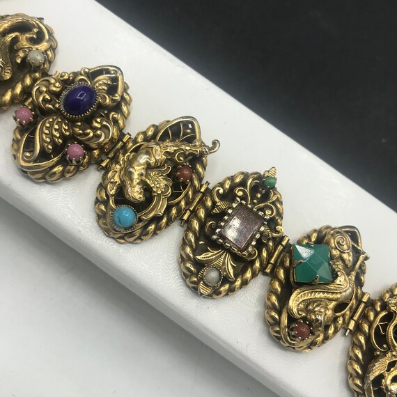 Vintage Mythical Creature Bracelet, Etruscan Selro Se… - Gem