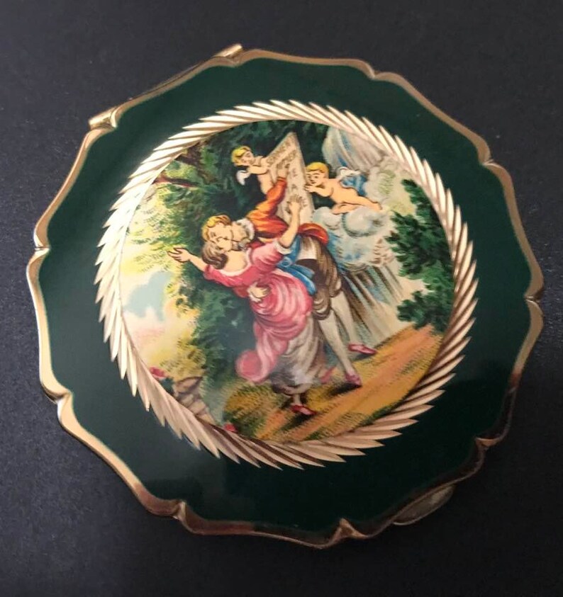 Vintage Compact Victorian Lovers Cherubs Angels by Stratton - Etsy