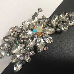 Juliana Style Rhinestone Floral Large Brooch 1950s 1960s - Etsy