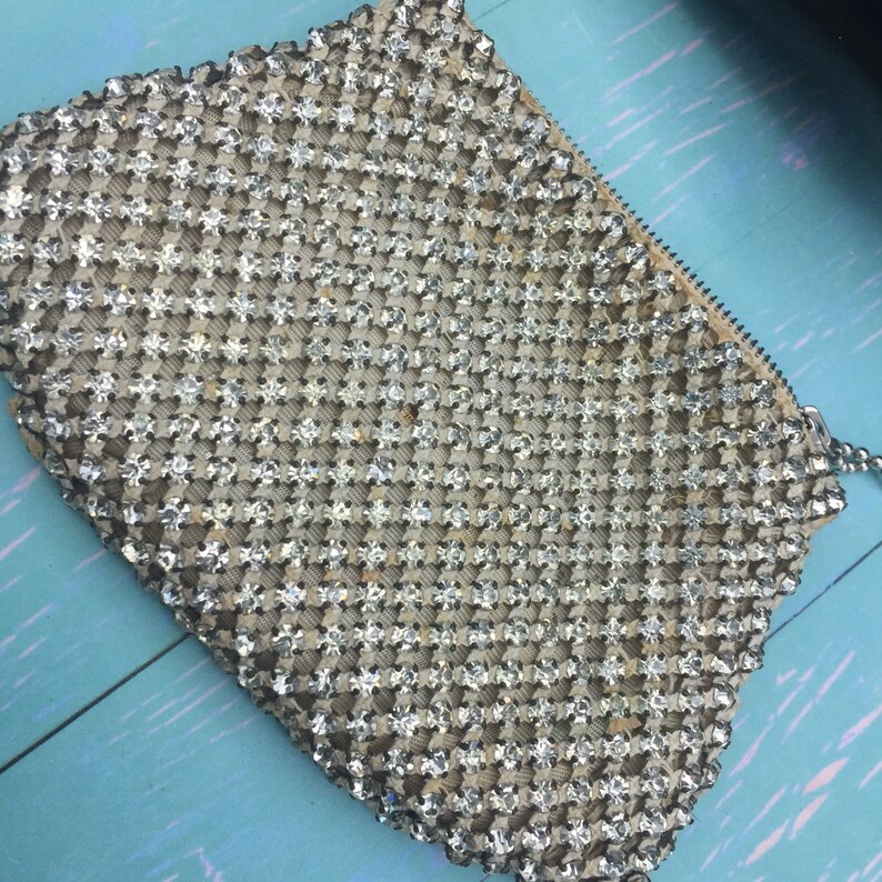 1930s 1940s Art Deco Era Rhinestone Coin Purse Mirror & Comb - Etsy