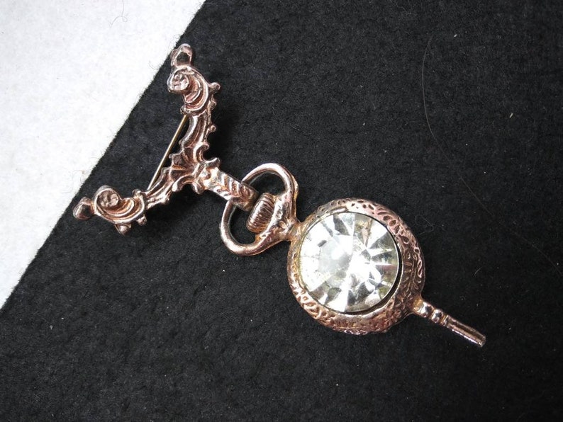 Vintage Large Rhinestone Dangle Brooch 1940's 1960s - Etsy