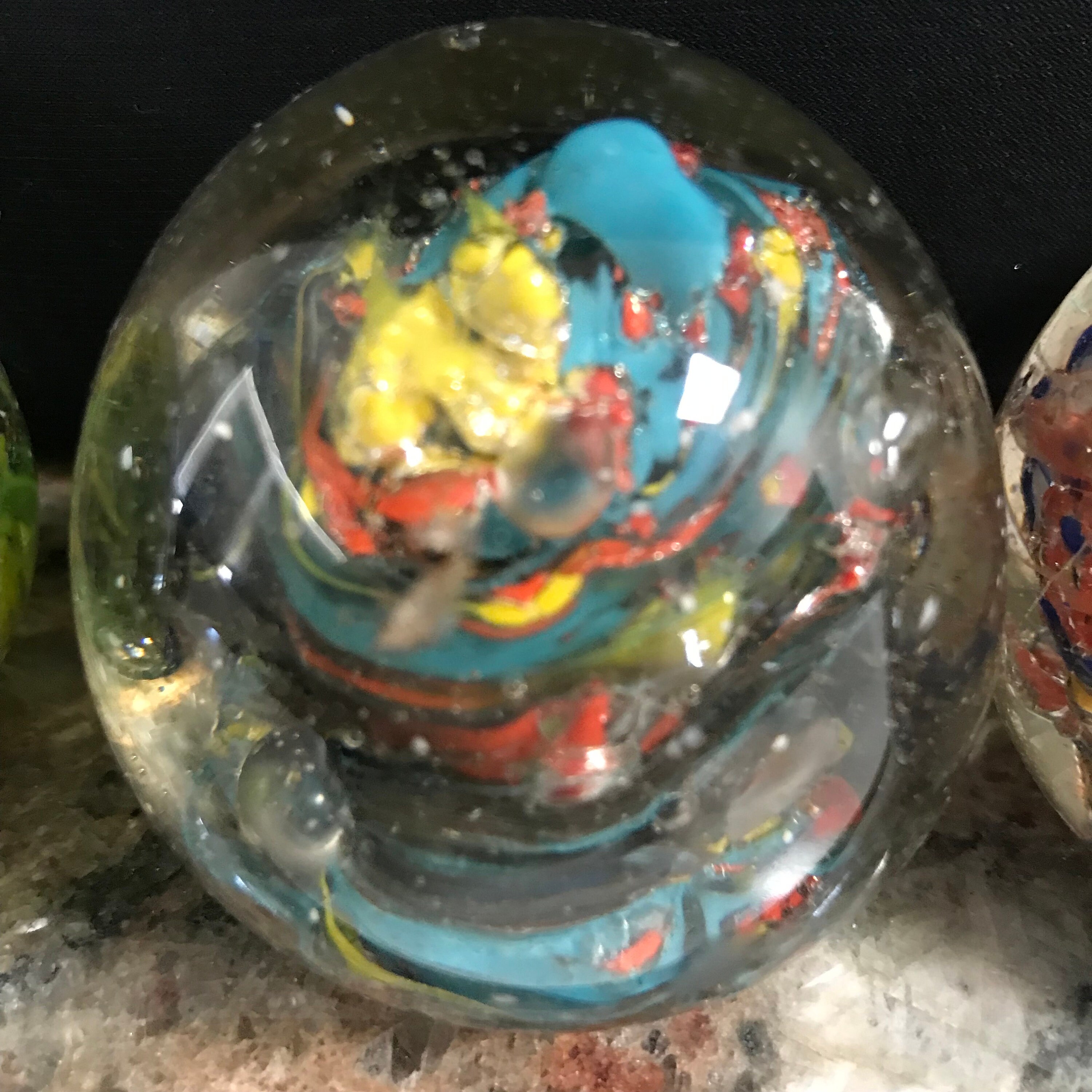 Set of 3 Paperweights, Collectible Paperweight, Vintage Desk Office ...