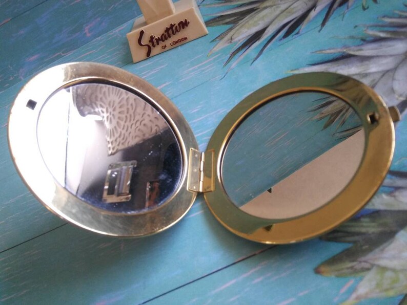 Vintage Art Deco Compact Mirror 1940's Vanity Collectible - Etsy