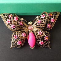 Kenneth Jay Lane Hand Enameled Moth Princess Butterfly Brooch Pin, KJL ...