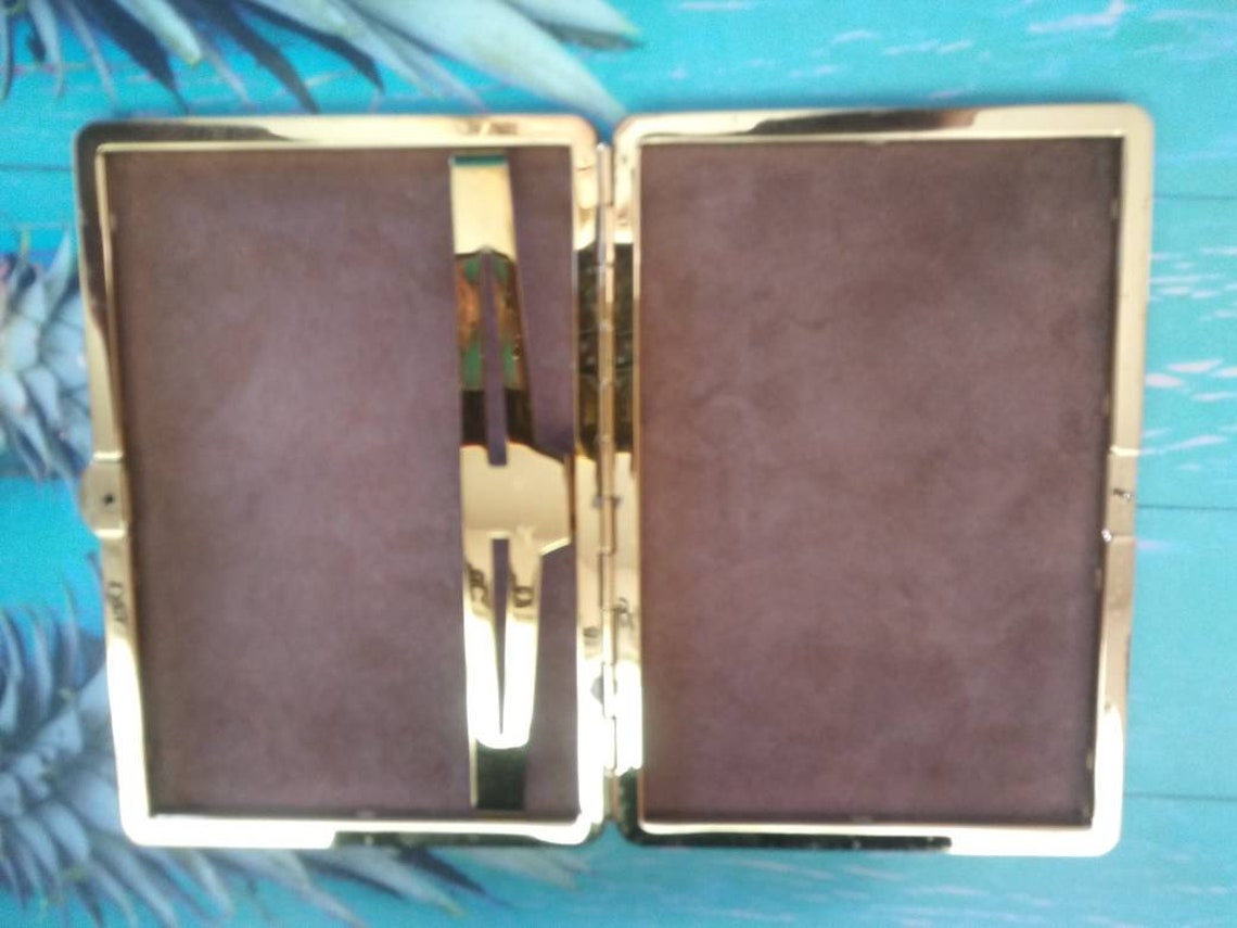 Vintage Leather Cigarette Case Art Deco 1940s Mid Century | Etsy
