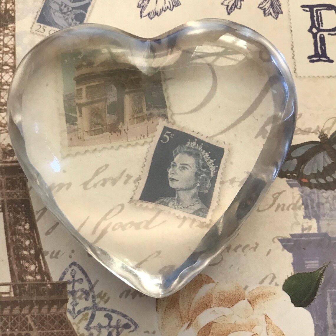 Heart Paperweight Collectible Paperweight Vintage Desk - Etsy