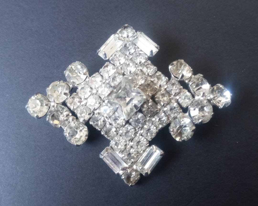 Vintage Rhinestone Brooch Pin 1950's 1960's Jewelry - Etsy