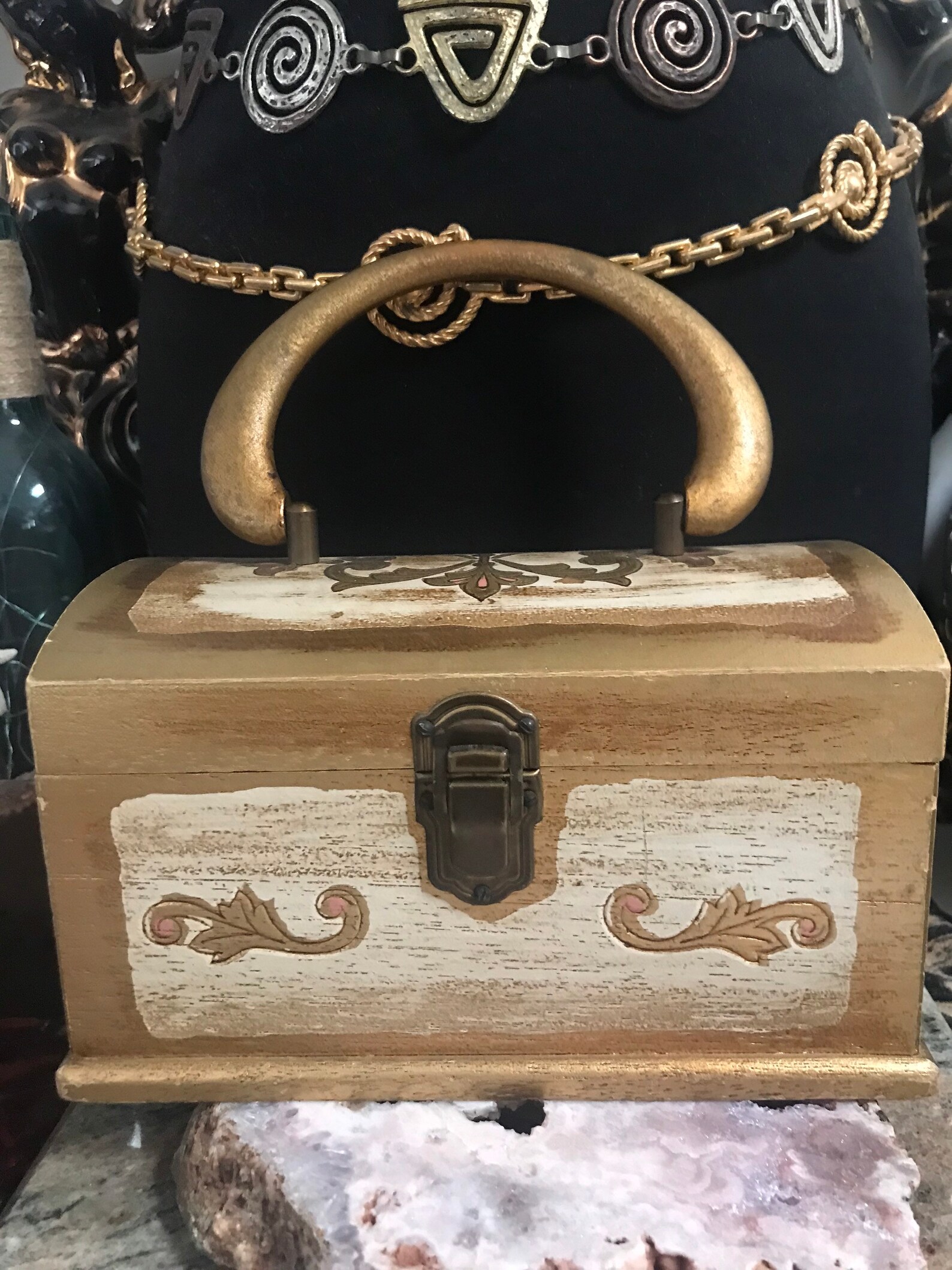 1968 Royal London, Vintage Wooden Box, Top Handle Purse, Collectible ...