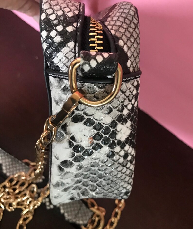 Cute Vintage Clutch Purse Animal Snake Skin Print Shiny - Etsy