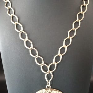 Swank Vintage Signed Long Large Coin Pendant Necklace 1960's 1970's ...