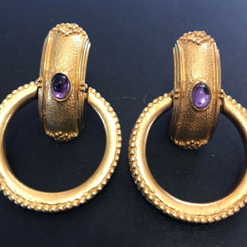 Matte Gold Earrings - Etsy