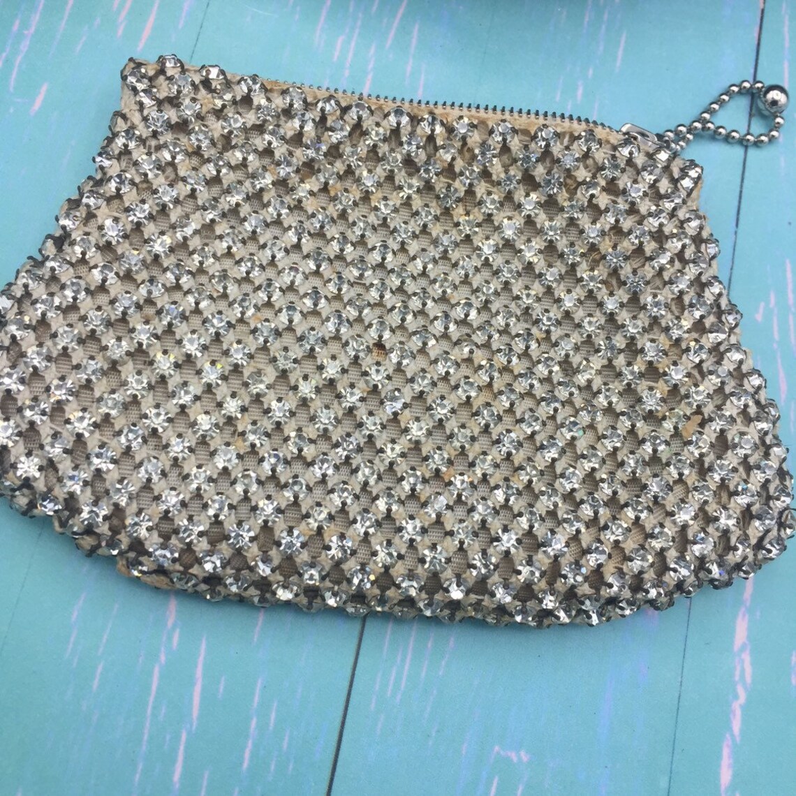 1930s 1940s Art Deco Era Rhinestone Coin Purse Mirror & Comb - Etsy