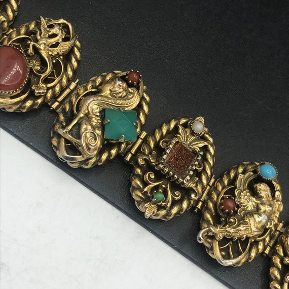Vintage Mythical Creature Bracelet, Etruscan Selro Se… - Gem