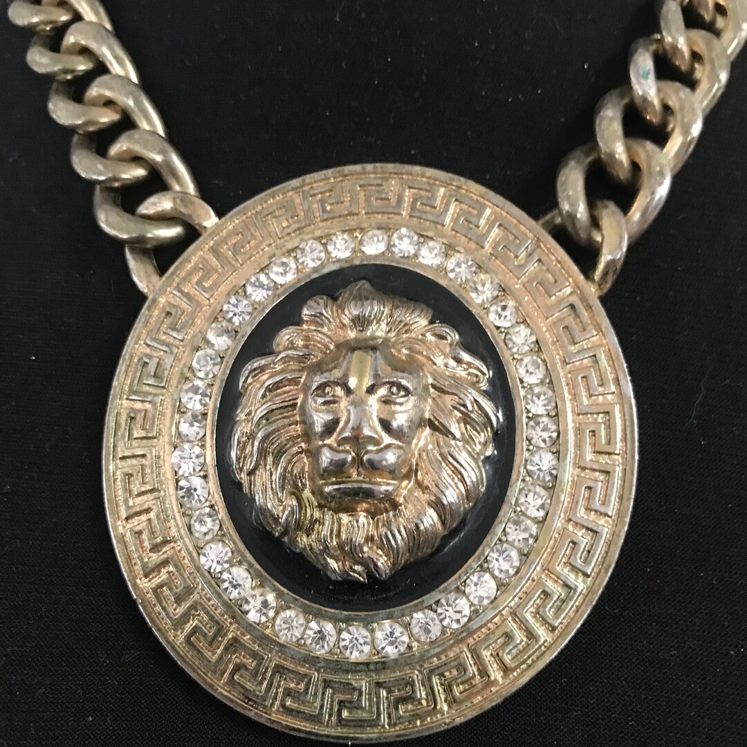 Vintage Lion Necklace Retro Rockabilly Jewelry Vintage Chunky Statement vintage-lion-necklace-retro-rockabilly-jewelry-vintage-chunky-statement