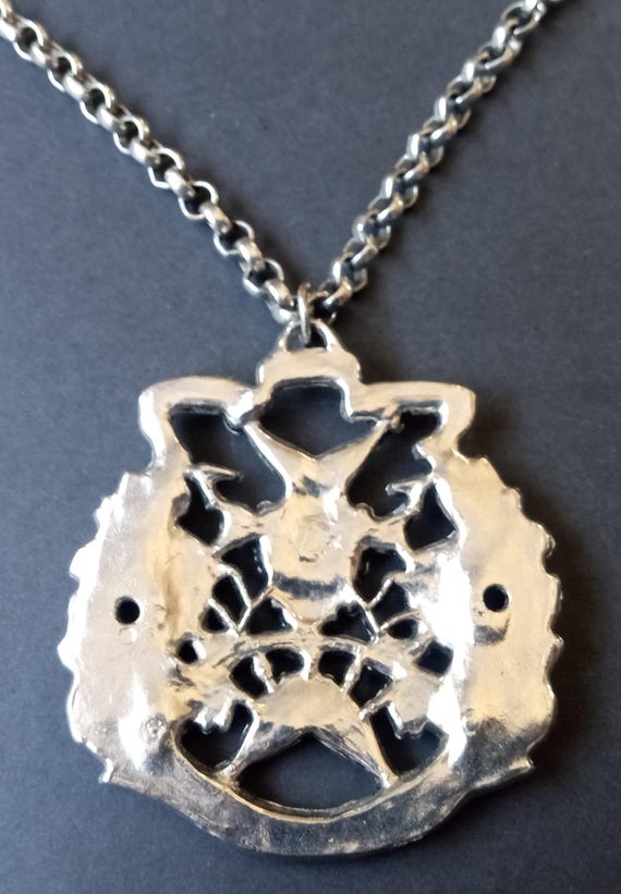 Vintage Cameron Heraldic Coat Of Arms Pendant Necklac… - Gem