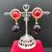 Vintage Red Lucite Balls Clip on Earrings, New Old Stock 1970's 1980's ...