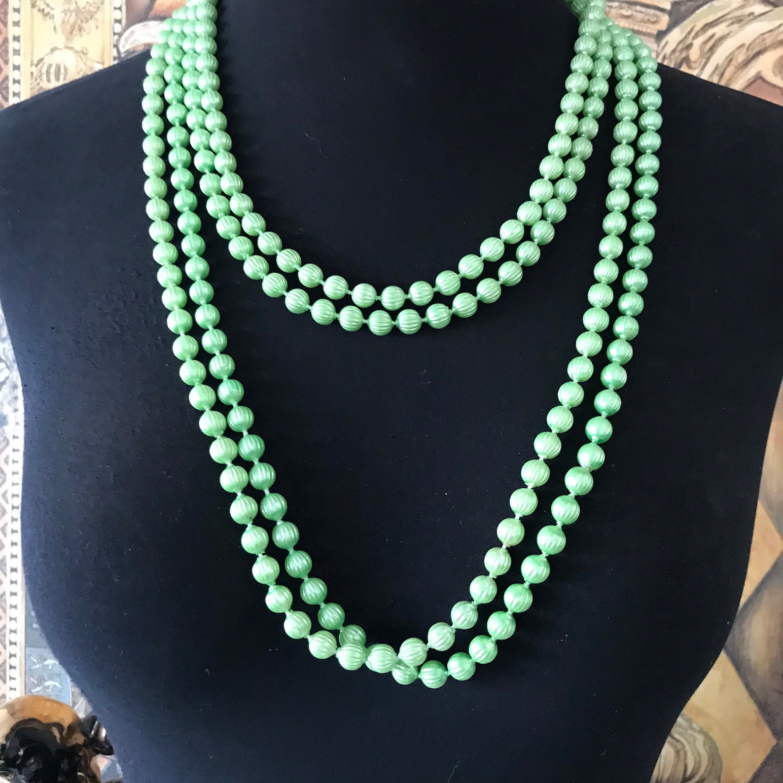 52 Inch Pretty Vintage Long Necklaces Set of 2 Flapper - Etsy