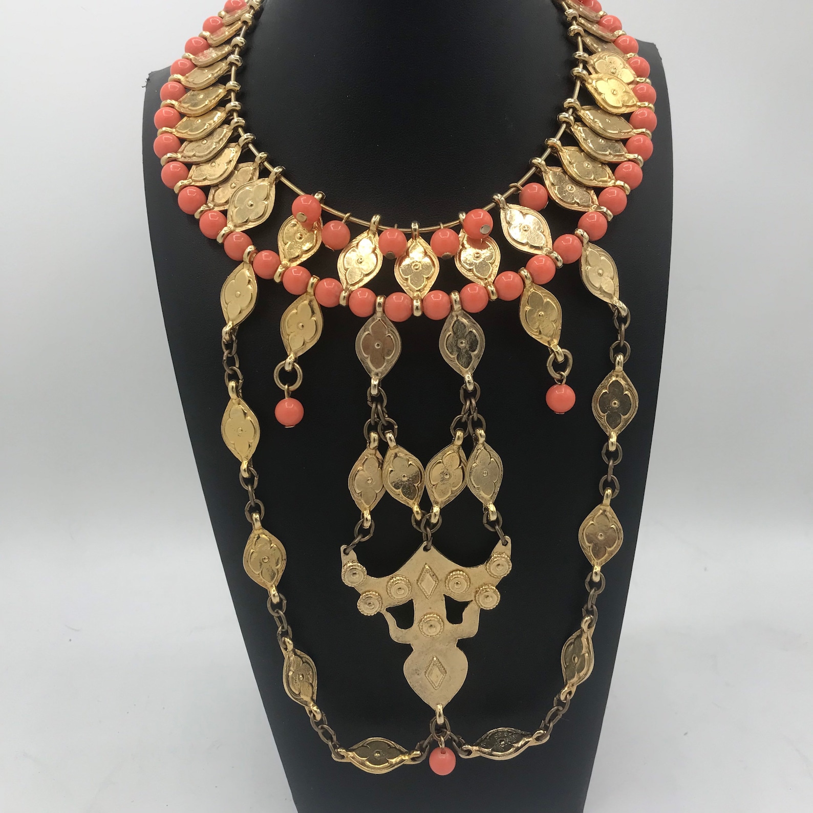 Vintage Statement Bib Necklace 1960's Necklace - Etsy