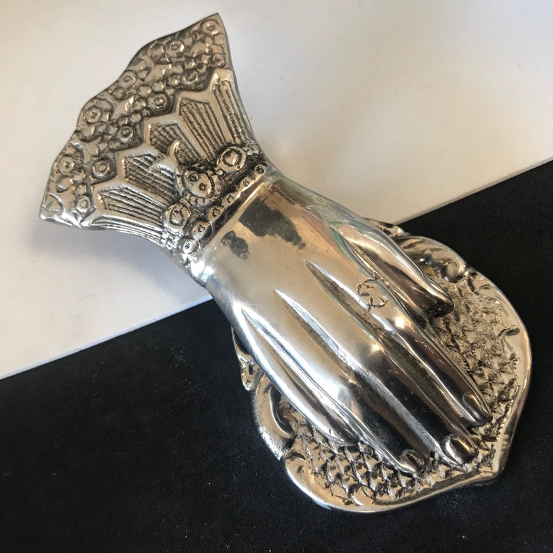 Silver Tone Large Desk Hand Paper Clip Vintage Office Home - Etsy