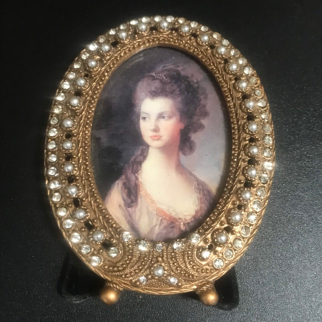 Late 1800s Victorian Lady Ornate Rhinestone Picture Frame - Etsy