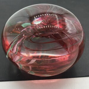 Very Pretty Heavy Glass Paperweight - Vintage Home Office Decor ...
