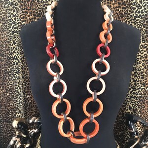 Long Plastic Lucite Chain Link Necklace Vintage Accessories - Etsy