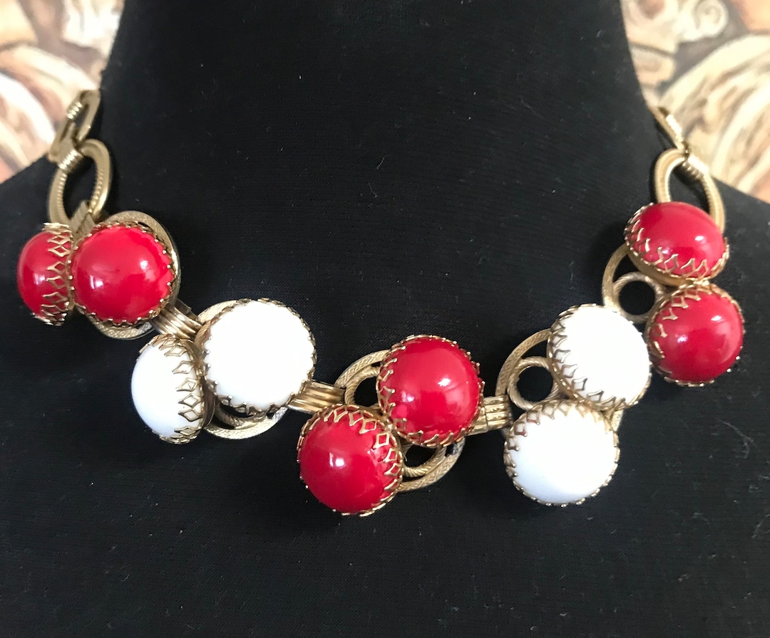 Designer Statement Necklace - 1960's Vintage Jewelry - Unsigned Henkel ...