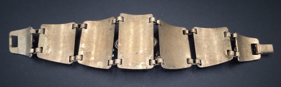 Vintage Chunky Faux Pearl Panel Bracelet 1950's 1960's High End ...