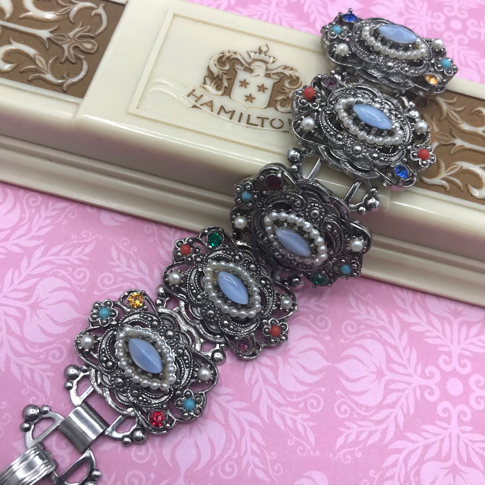 Victorian Revival Mid Century Collectible Chunky Rhinestone - Etsy