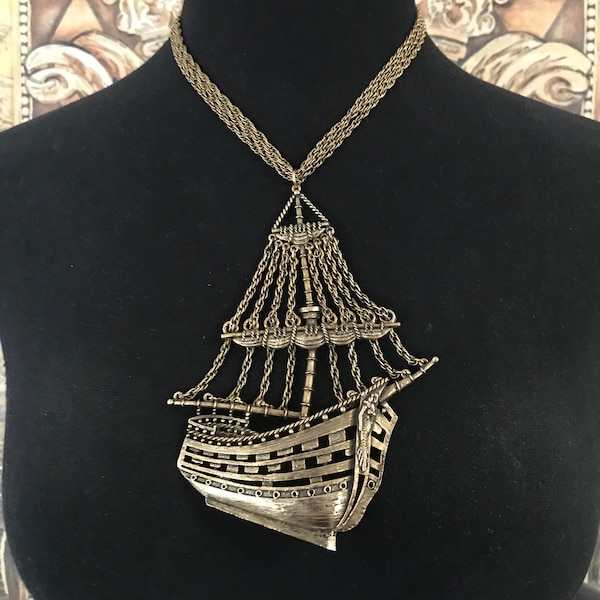 Ship Necklace - Etsy