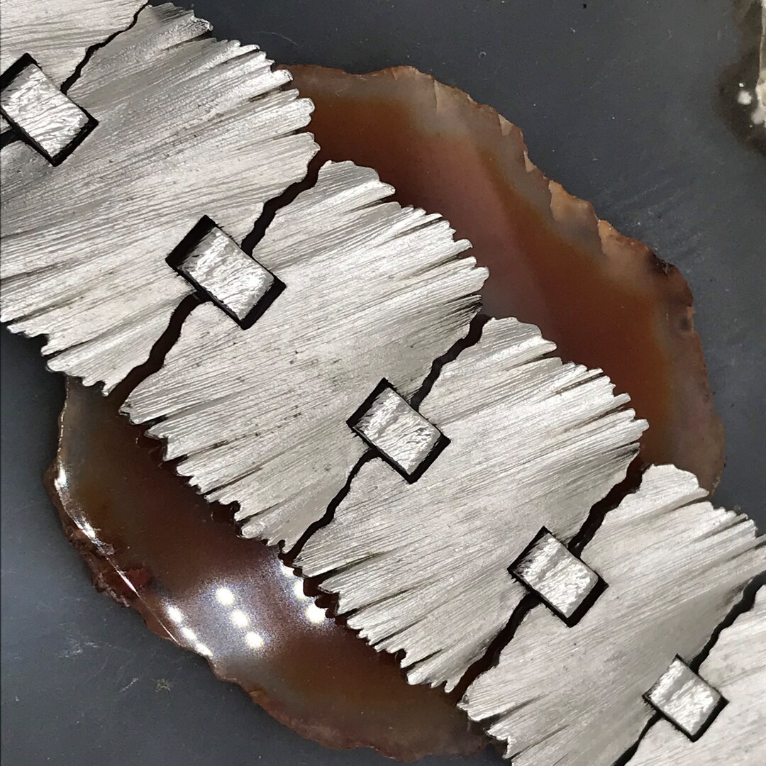 Copyright by Crown Trifar Bracelet Silver Tone Metal Collectible ...