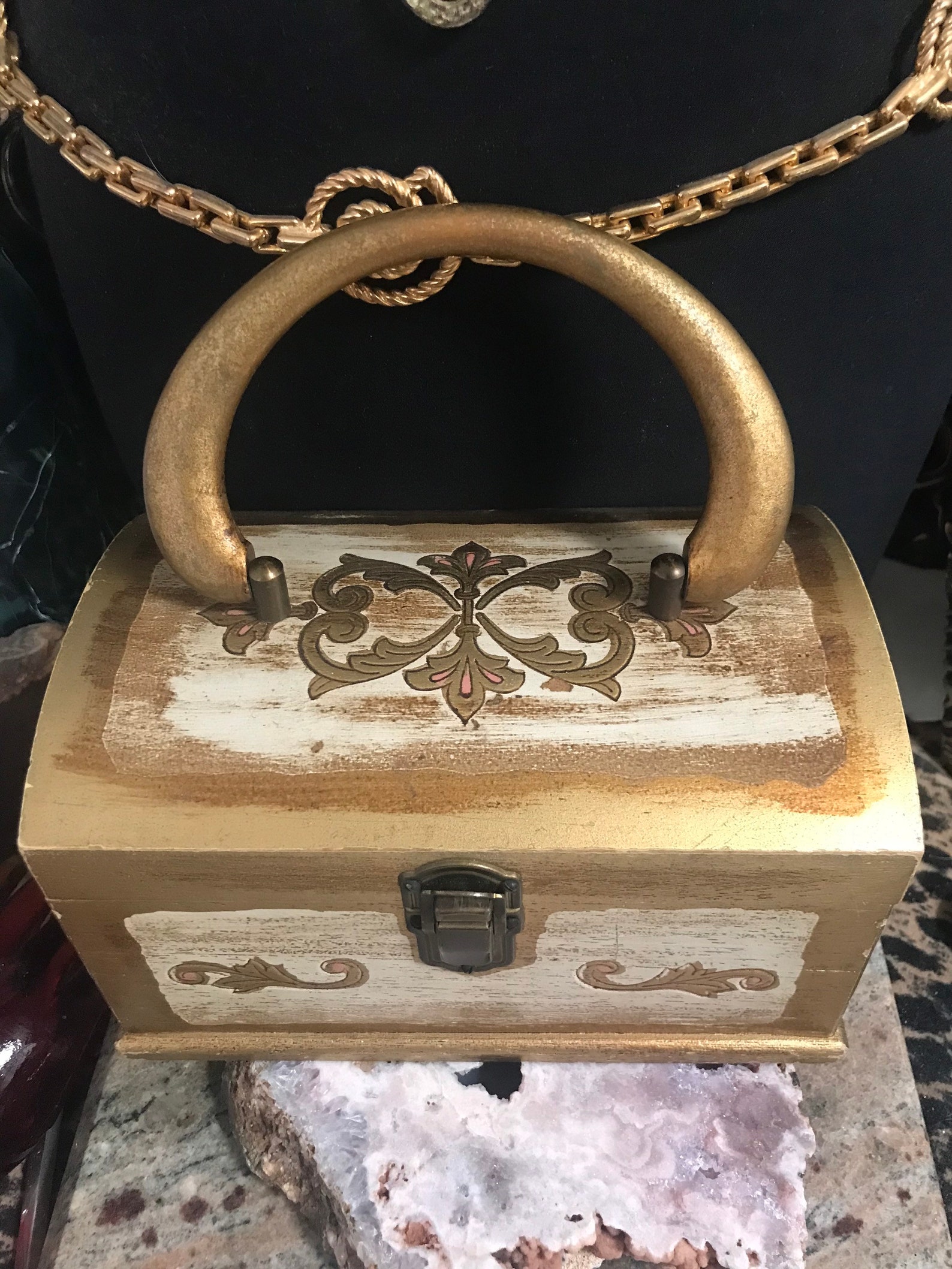 1968 Royal London, Vintage Wooden Box, Top Handle Purse, Collectible ...