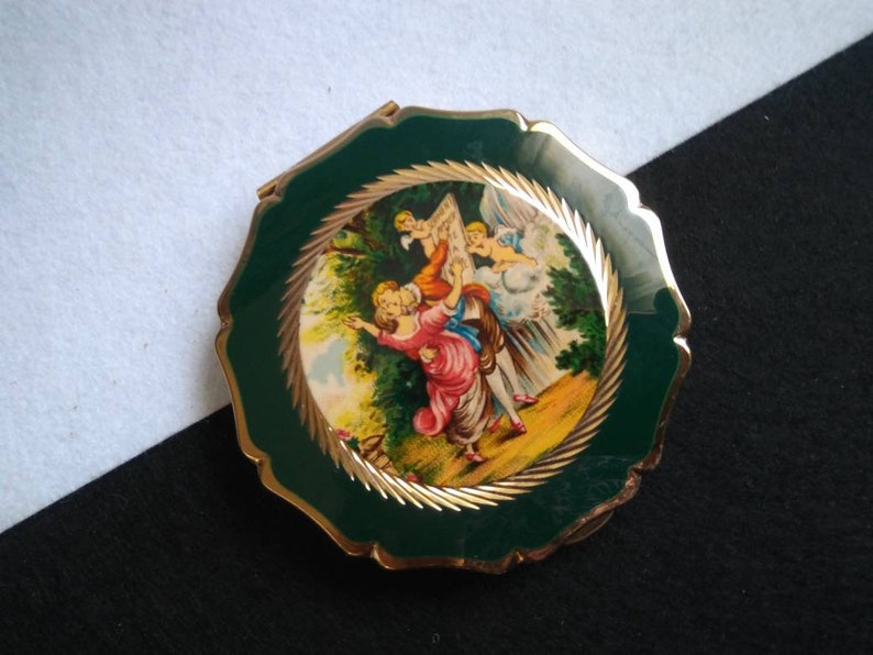 Vintage Compact Victorian Lovers Cherubs Angels by Stratton | Etsy