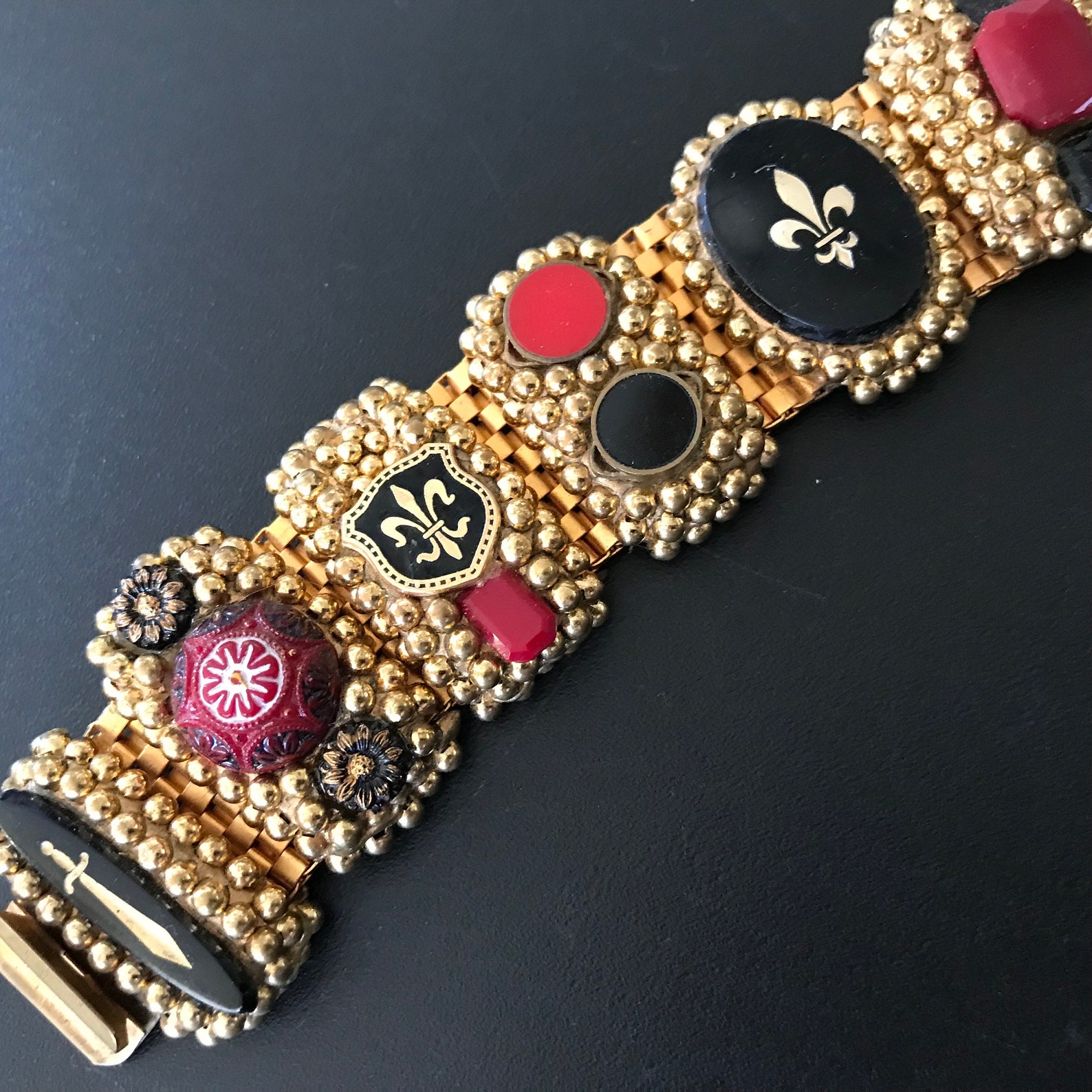 Vintage 1980s 1990s Richard Minadeo Fleur De Lis, Sword & Cameo ...