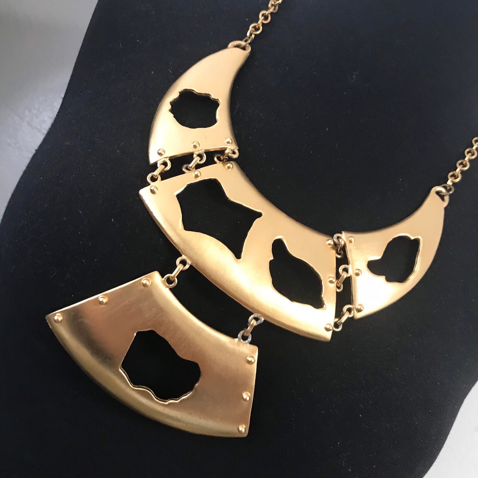 Goldette Necklace Designer Statement Necklace. Bib Necklace. - Etsy