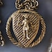 Vintage Heraldic Shield Coat of Arms Style Gold Tone Metal Pendant ...