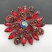Juliana Style Red Rhinestone Floral Large Brooch 1950s 1960s - Etsy