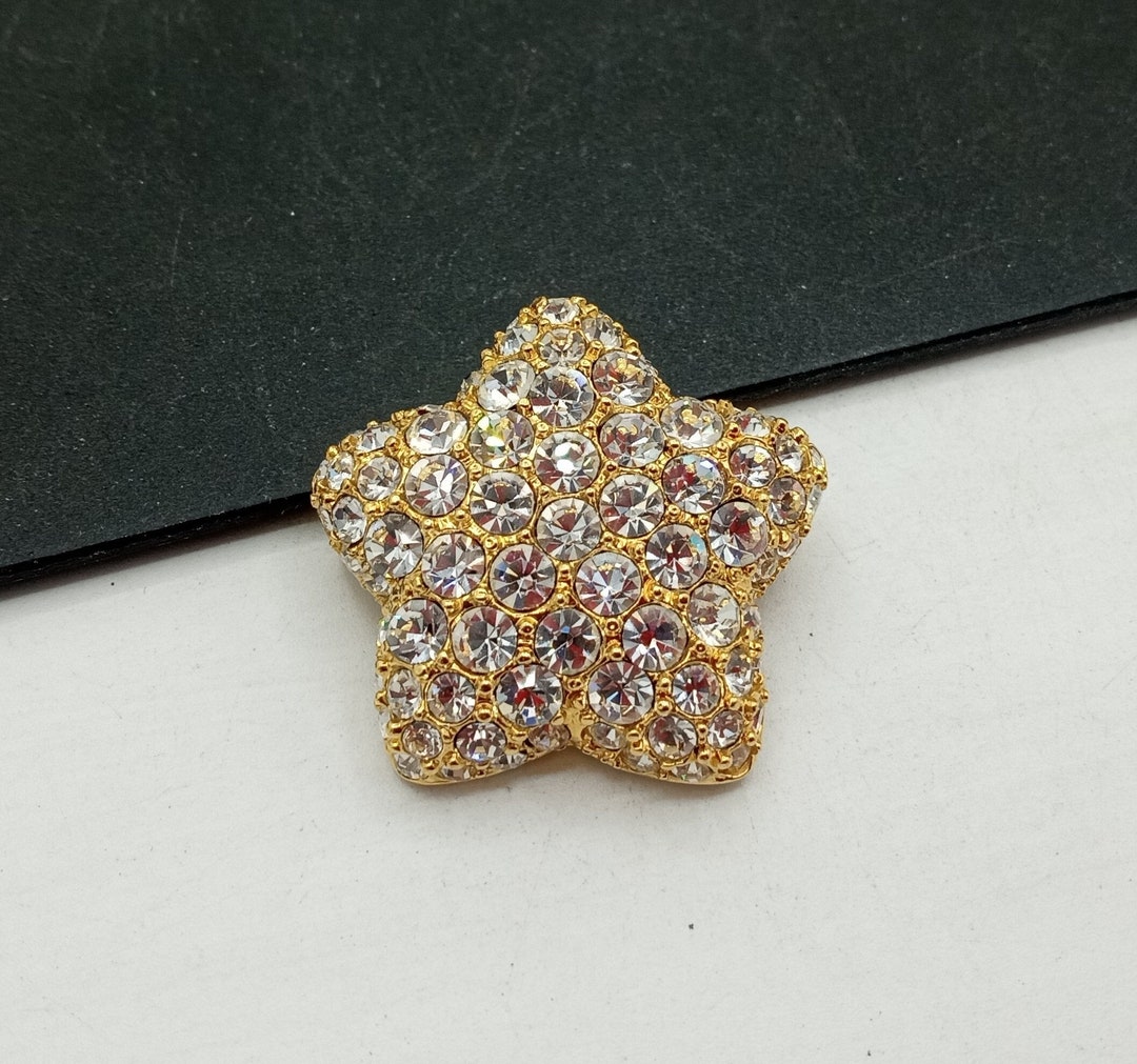 Monet Small Rhinestone Star Brooch Pin 1980s 1990's - Etsy